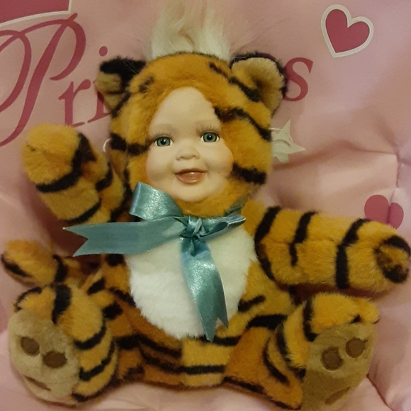 geppeddo | Toys | Bisque Doll Face Tiger Baby Plush 9 | Poshmark